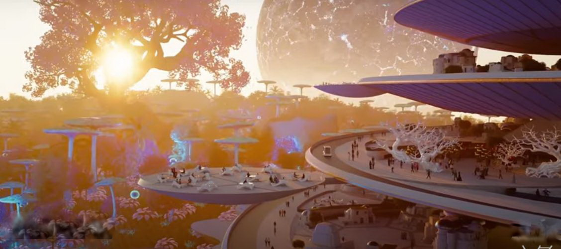 Mukaab art beauty inside skyscraper, tourism entertainments, crypto ...